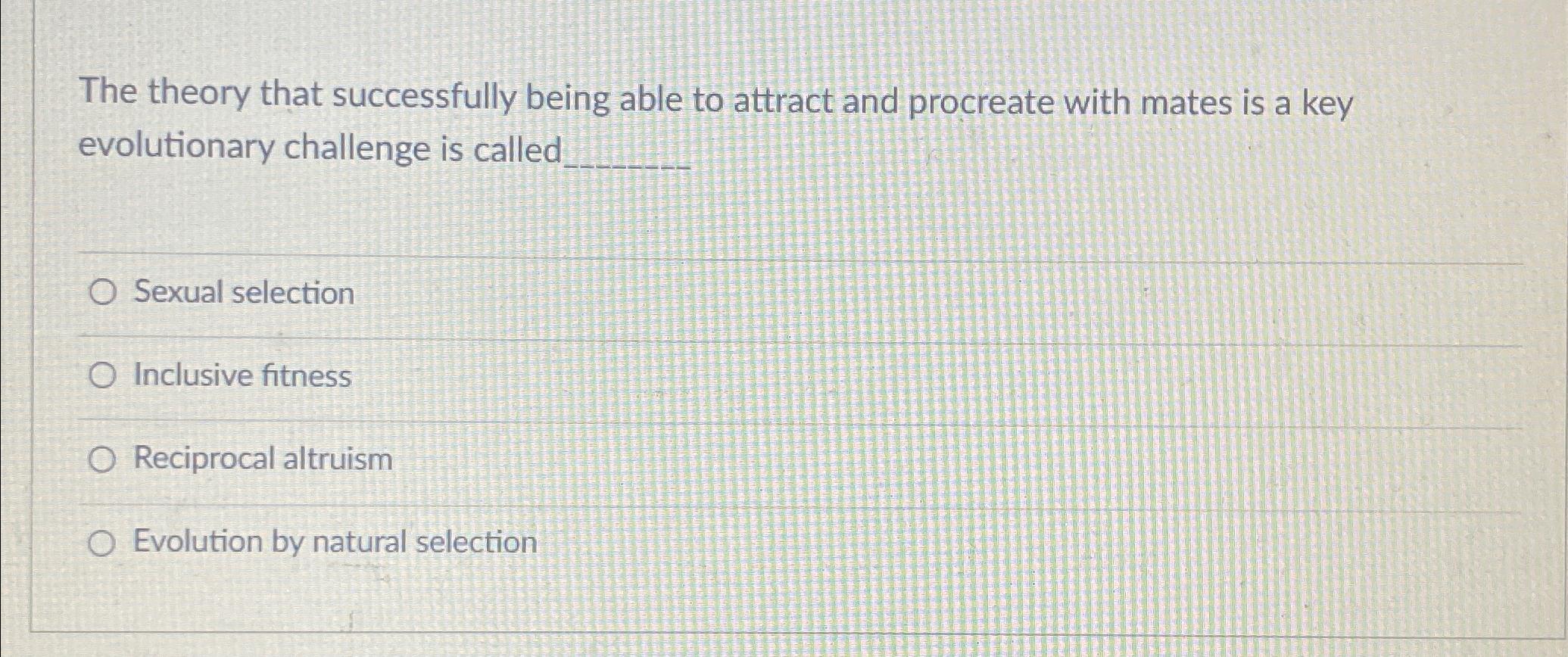 Solved The theory that successfully being able to attract | Chegg.com