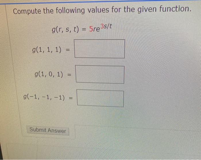 Solved Compute the following values for the given function. | Chegg.com