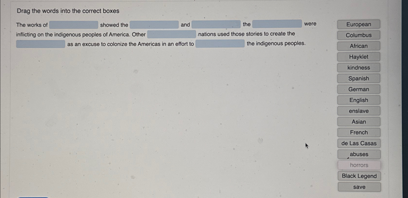 Drag the words into the correct | Chegg.com