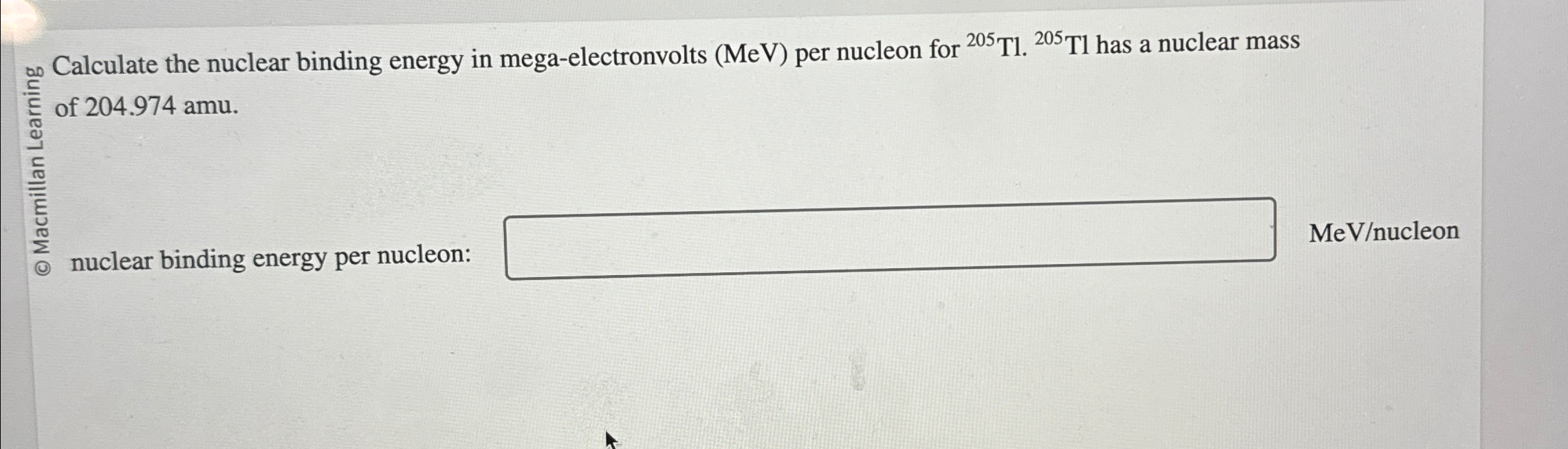 Solved ac Calculate the nuclear binding energy in | Chegg.com