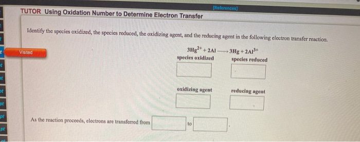 Solved [References TUTOR Using Oxidation Number to Determine | Chegg.com