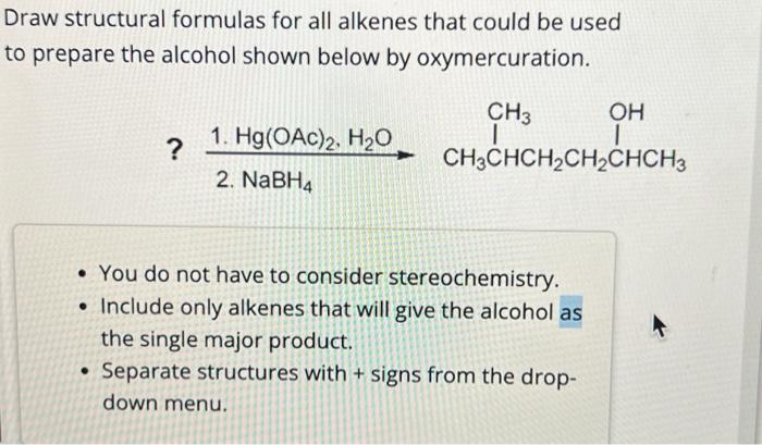 Solved Draw structural formulas for all alkenes that could | Chegg.com