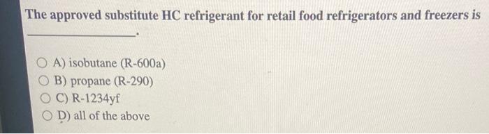 Solved For commercial refrigerators and freezers, UL | Chegg.com