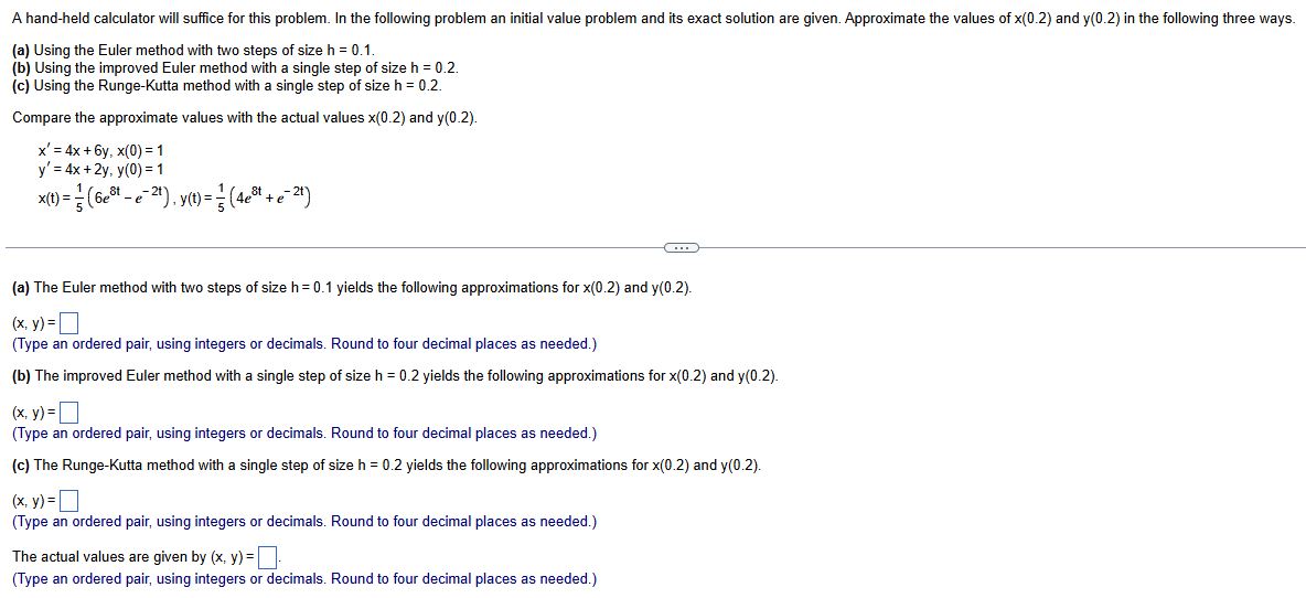 Solved A hand-held calculator will suffice for this problem. | Chegg.com