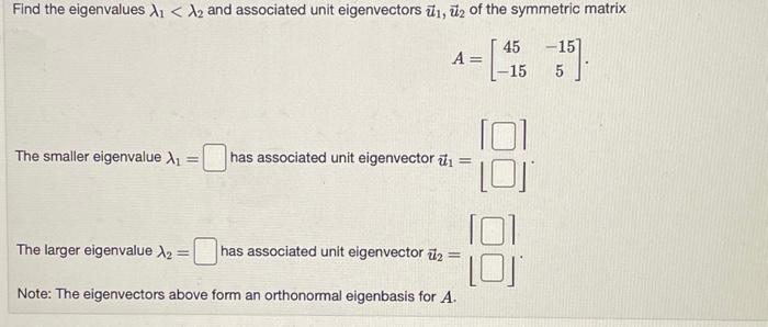 Solved Find the eigenvalues λ1