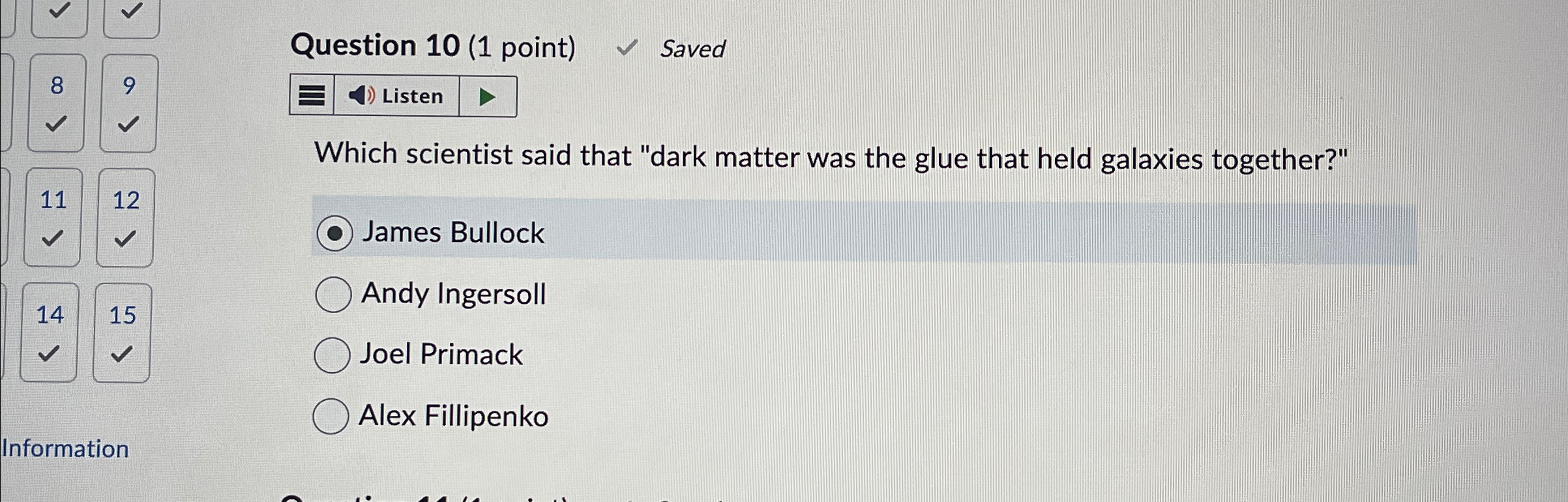 Solved Question 10 (1 ﻿point) ﻿Saved89ListenWhich scientist | Chegg.com