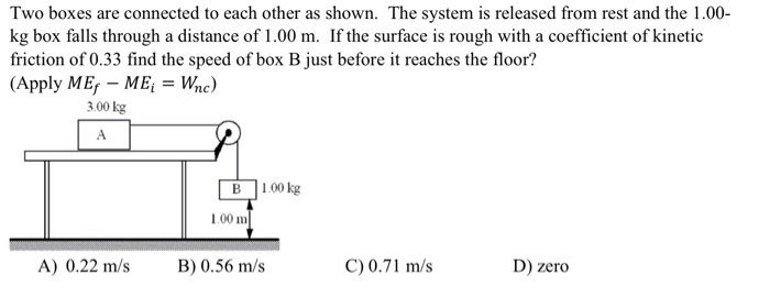 Solved Two boxes are connected to each other as shown. The | Chegg.com