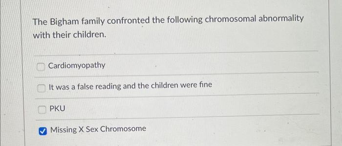 Solved The Bigham family confronted the following | Chegg.com