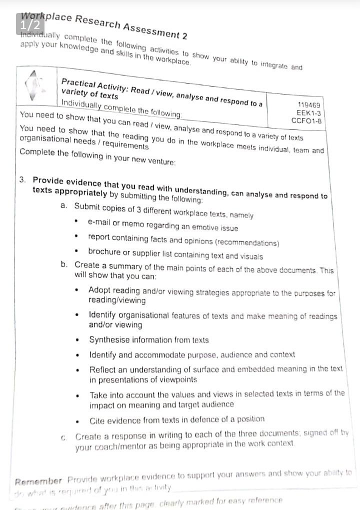 1. Respond critically yet sensitively as a | Chegg.com