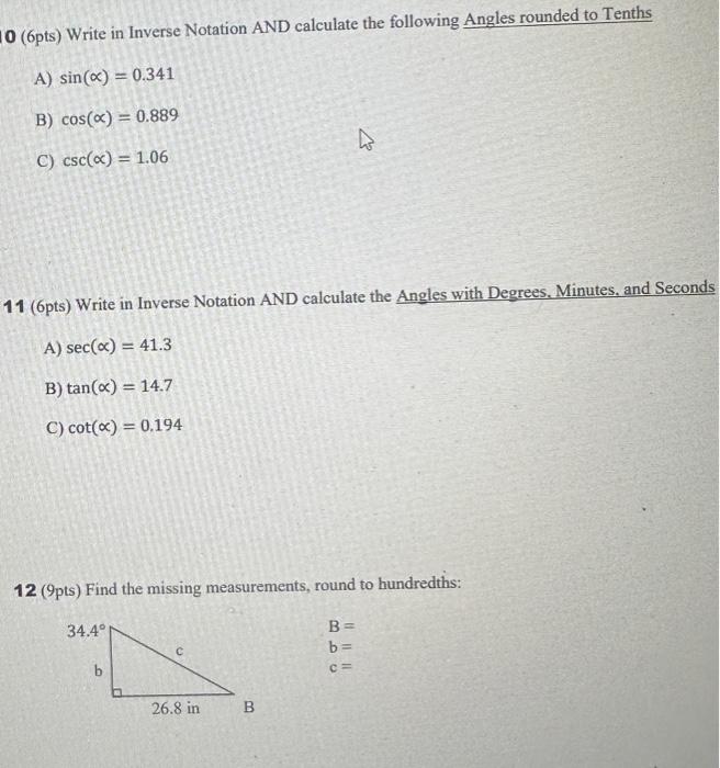 Solved 10 Write in Inverse Notation AND calculate the | Chegg.com Solved 10 Write in Inverse Notation AND calculate the | Chegg.com