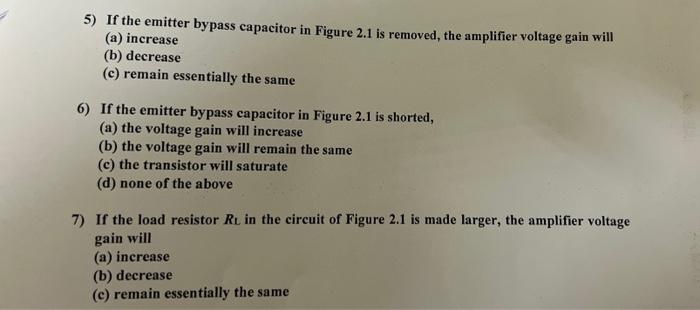 Solved My experiment : The Common - Emitter Amplifier | Chegg.com