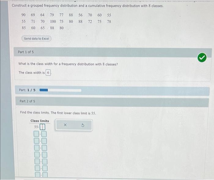 Solved Find The Class Limits The First Lower Class Limit Is Chegg