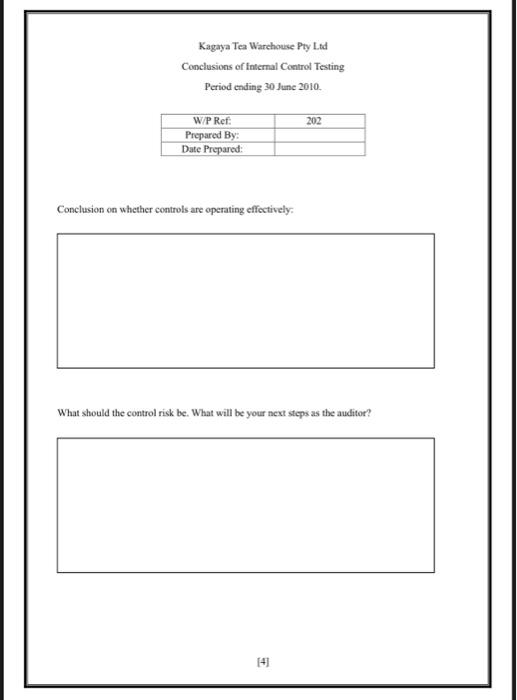 Solved Part 2 - Practical Case A junior auditor (Initials | Chegg.com