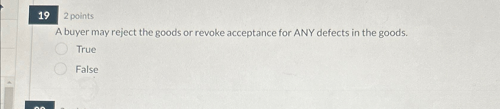 Solved 192 ﻿pointsA buyer may reject the goods or revoke | Chegg.com