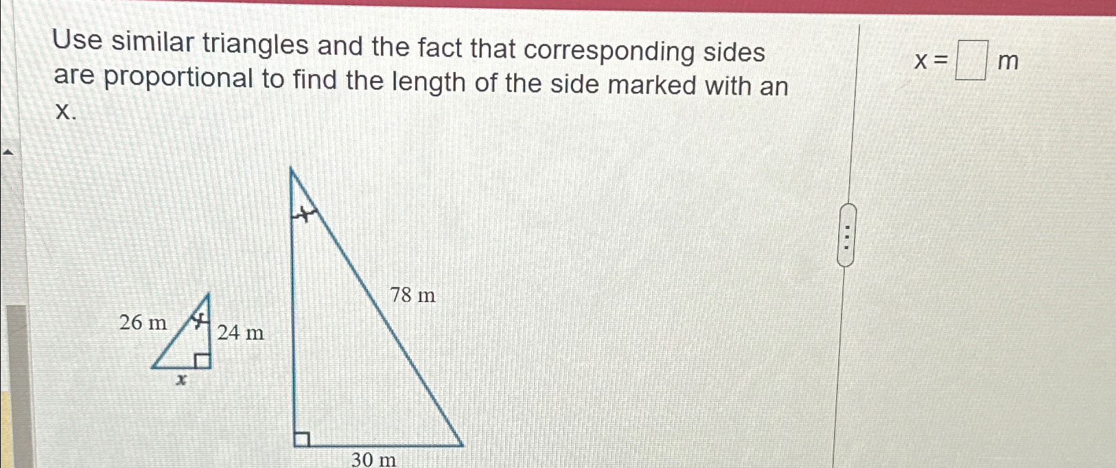 Solved Use similar triangles and the fact that corresponding | Chegg.com