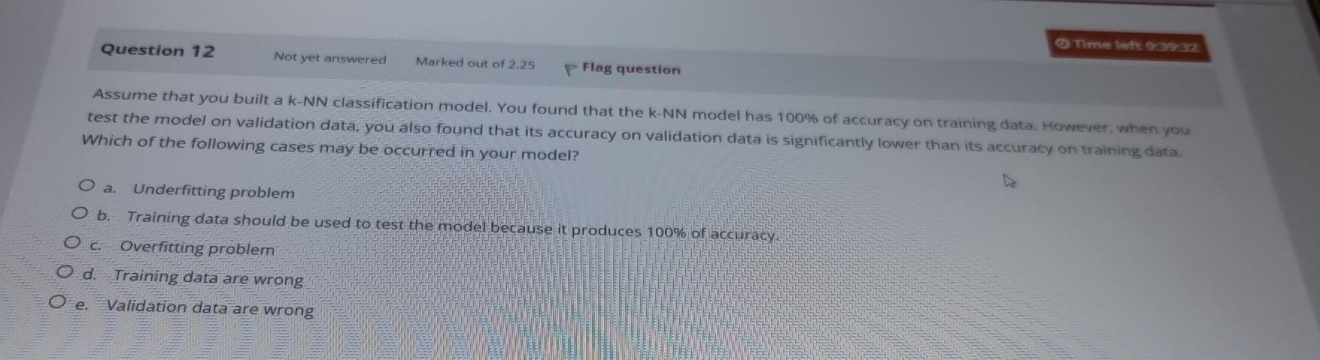 Solved Assume That You Built A K Nn Classification Model