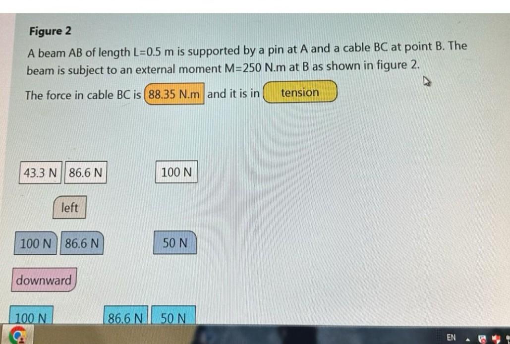 Solved making an angle a=40∘ with horizontal as shown in | Chegg.com