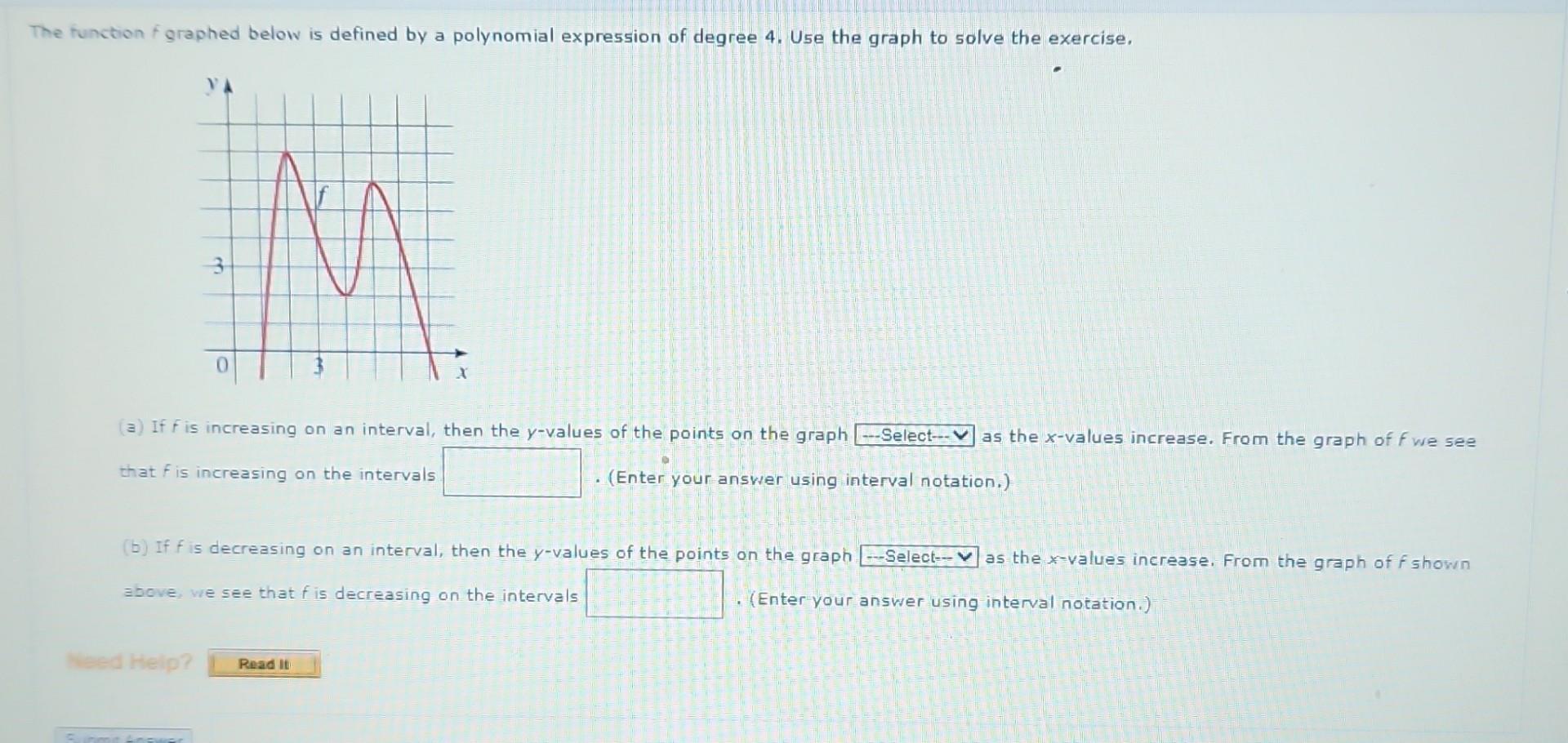 The function f graphed below is defined by a | Chegg.com