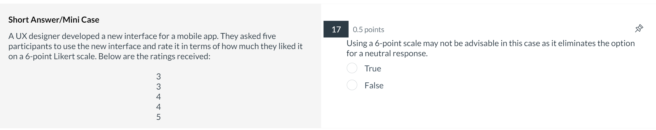 Solved Using a 6-point scale may not be advisable in this | Chegg.com
