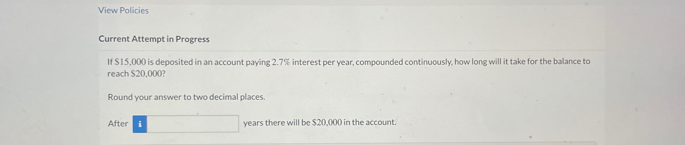Solved View PoliciesCurrent Attempt in ProgressIf $15,000 | Chegg.com