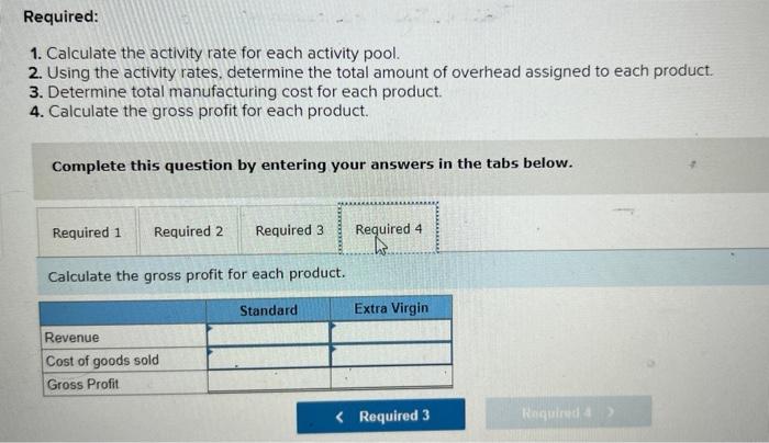 Solved 1. Calculate the activity rate for each | Chegg.com
