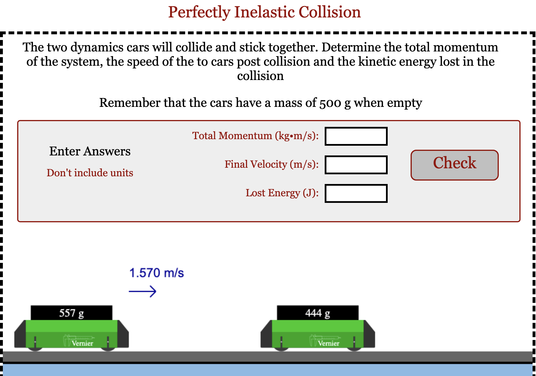 Solved Perfectly Inelastic CollisionThe two dynamics cars | Chegg.com