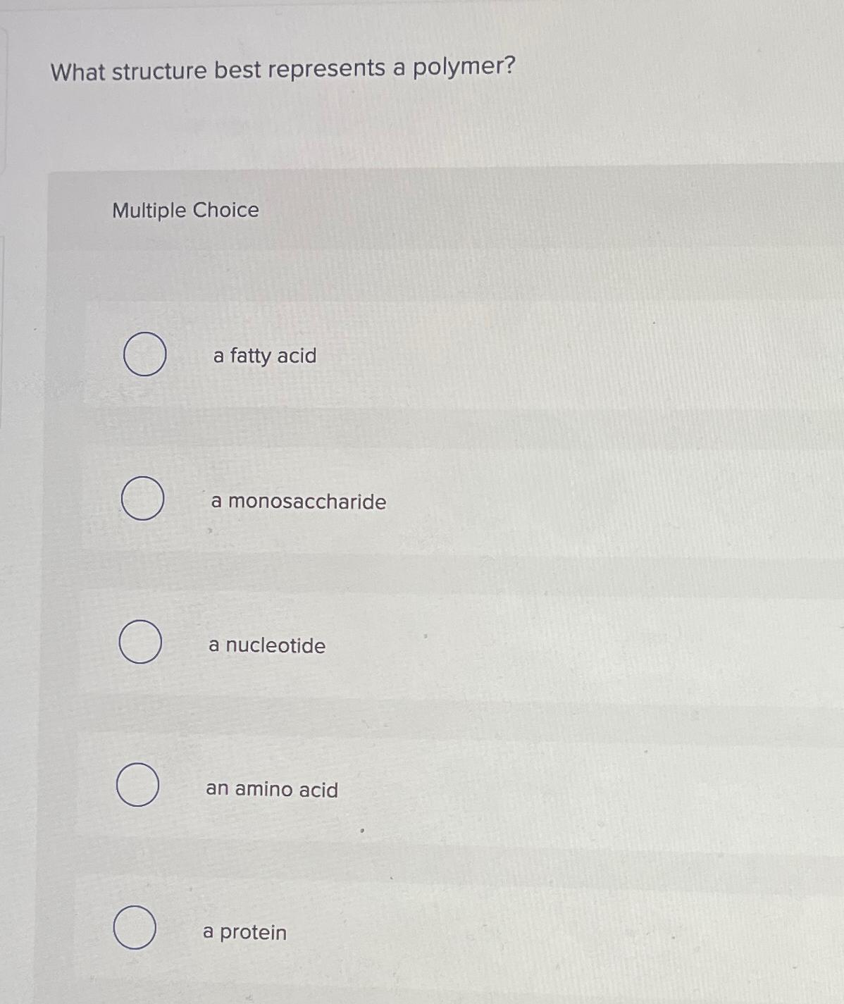 Solved What structure best represents a polymer?Multiple | Chegg.com