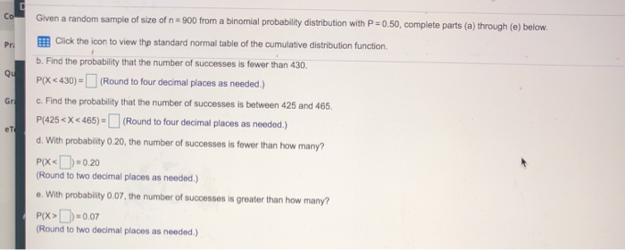 Solved O 24 gr Given a random sample of size of n=900 from a | Chegg.com