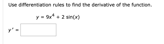 Solved Use differentiation rules to find the derivative of | Chegg.com