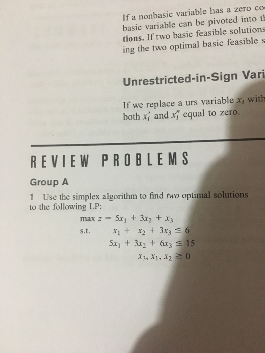 Solved If a nonbasic variable has a zero co basic variable | Chegg.com
