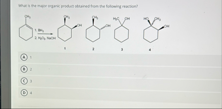 Solved What is the major organic product obtained from the | Chegg.com