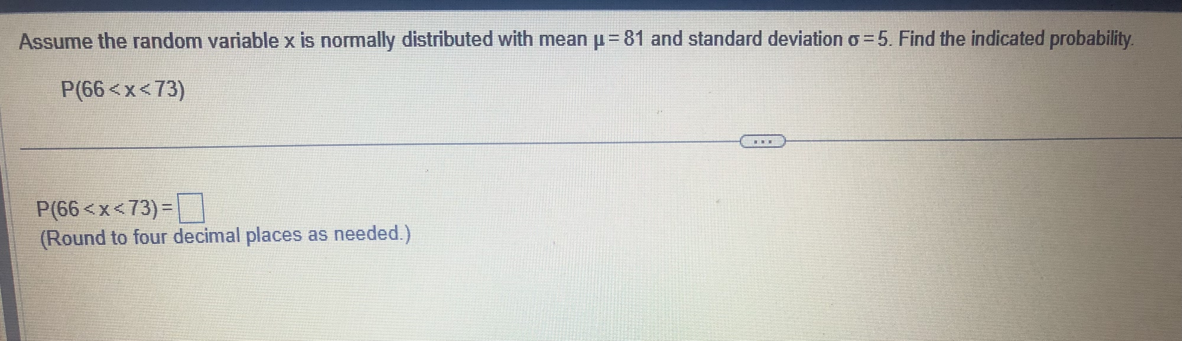 Solved Assume the random variable x ﻿is normally distributed | Chegg.com