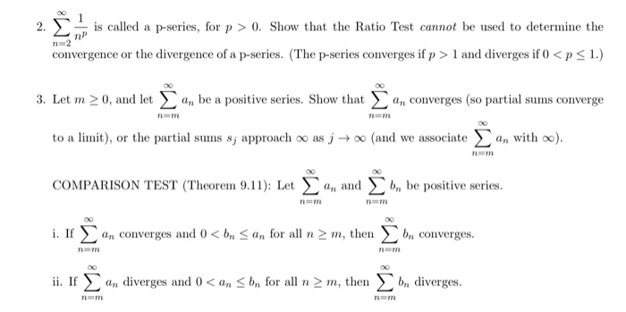 Solved 2. is called a p-series, for p > 0. Show that the | Chegg.com