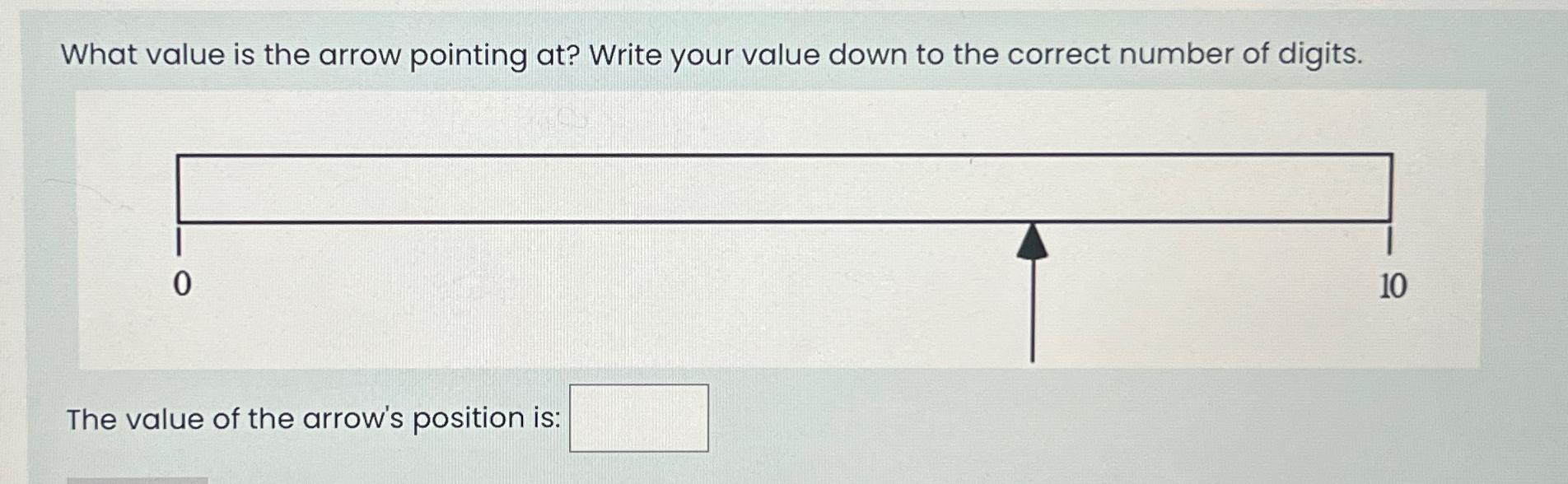 What value is the arrow pointing at? ﻿Write your | Chegg.com