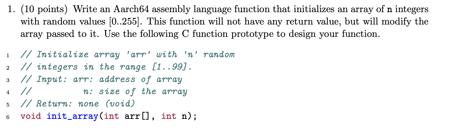 Solved (10 points) Write an Aarch64 assembly language | Chegg.com Solved (10 points) Write an Aarch64 assembly language | Chegg.com