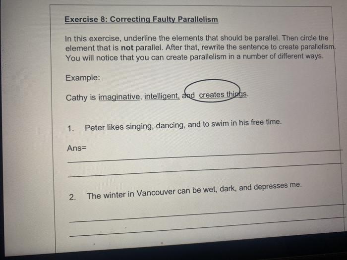 Solved Exercise 8: Correcting Faulty Parallelism In this | Chegg.com