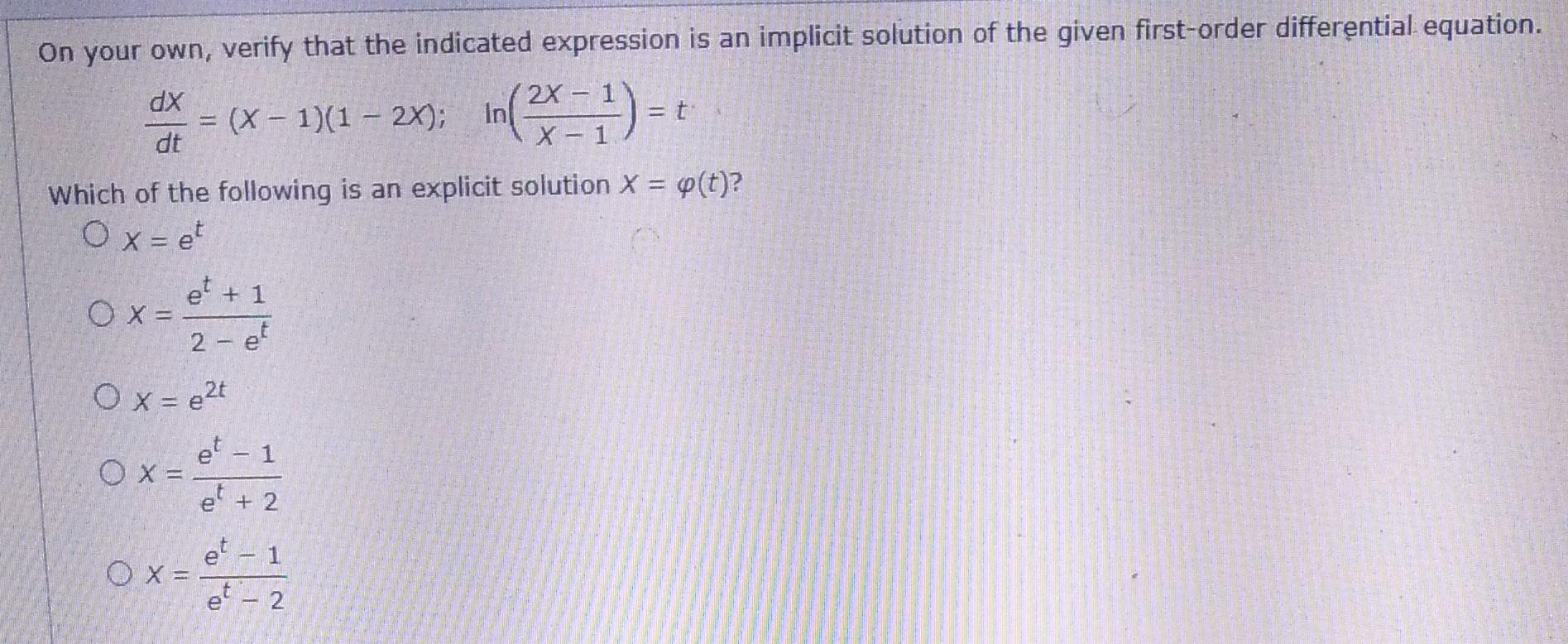 Solved On your own, verify that the indicated expression is | Chegg.com