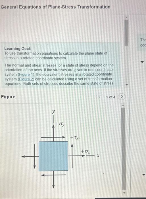 Solved General Equations of Plane-Stress Transformation | Chegg.com