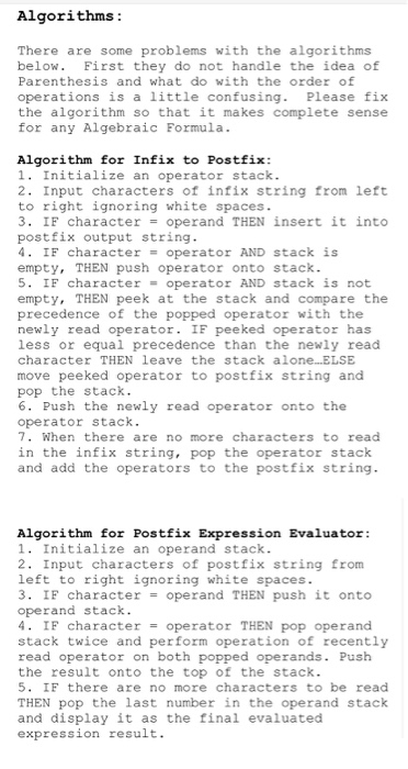 Solved Algorithms : There are some problems with the | Chegg.com