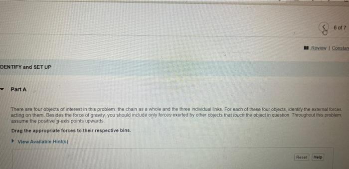 A student suspends a chain consisting of three links, | Chegg.com