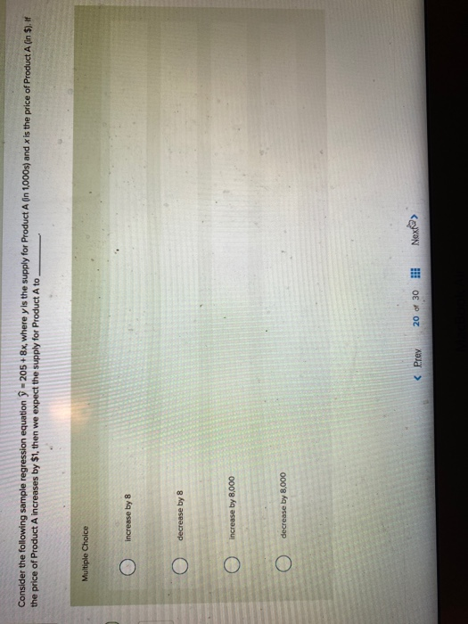 Solved Consider the following sample regression equation ŷ - | Chegg.com