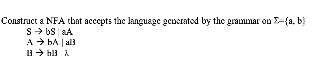 Solved Construct a NFA that accepts the language generated | Chegg.com