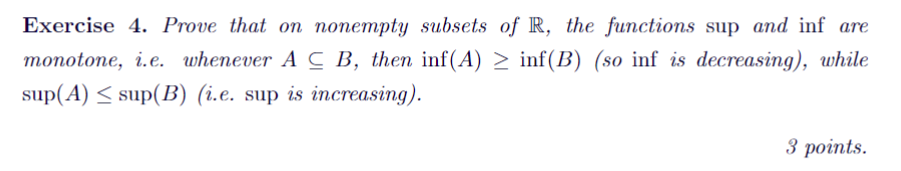 Solved Exercise 4. ﻿Prove that on nonempty subsets of R, | Chegg.com