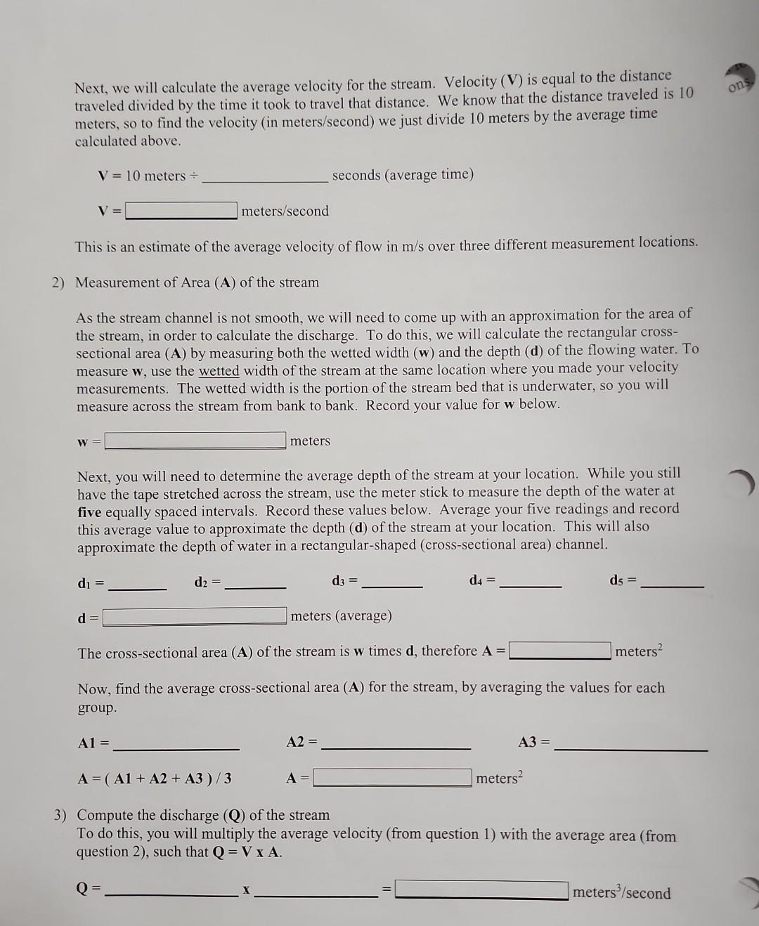 In this lab, you will: study the hydrologic factors | Chegg.com