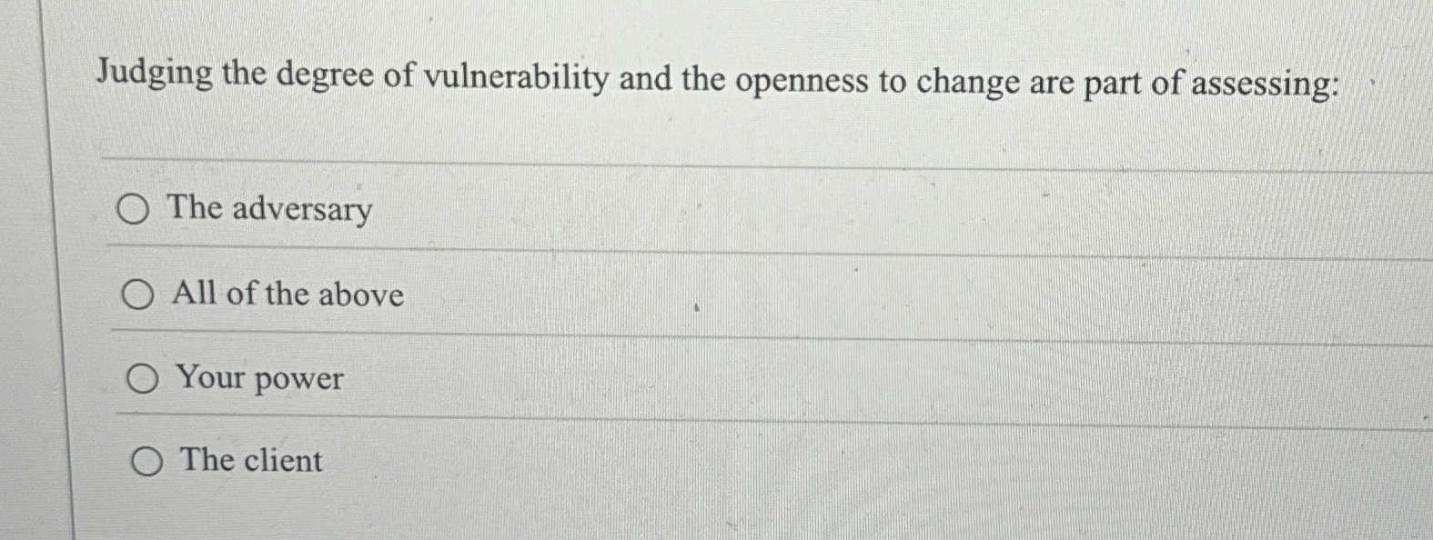 Solved Judging the degree of vulnerability and the openness | Chegg.com