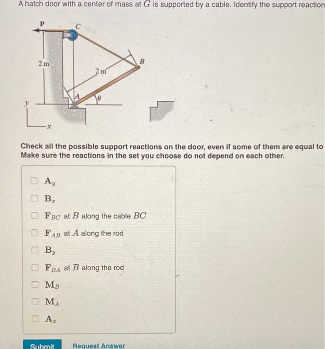 Solved Part C The uniform rod has the center of mass at G | Chegg.com