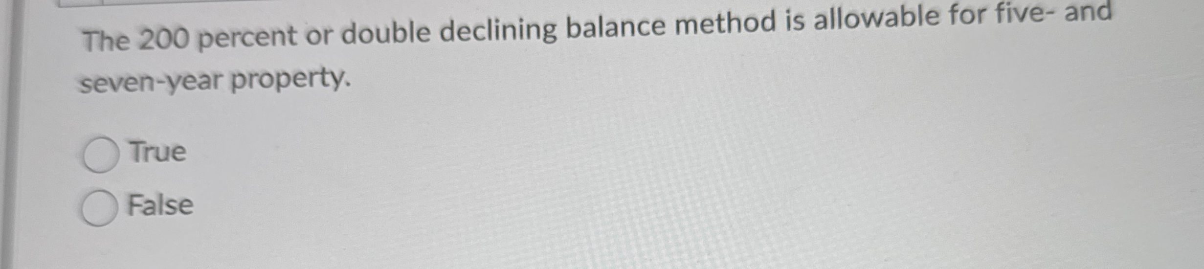 Solved The 200 ﻿percent or double declining balance method | Chegg.com