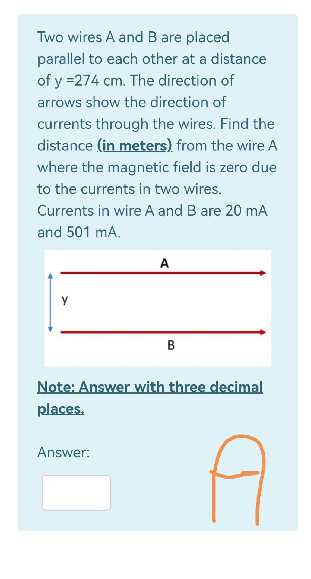 Solved Two wires A and B are placed parallel to each other | Chegg.com