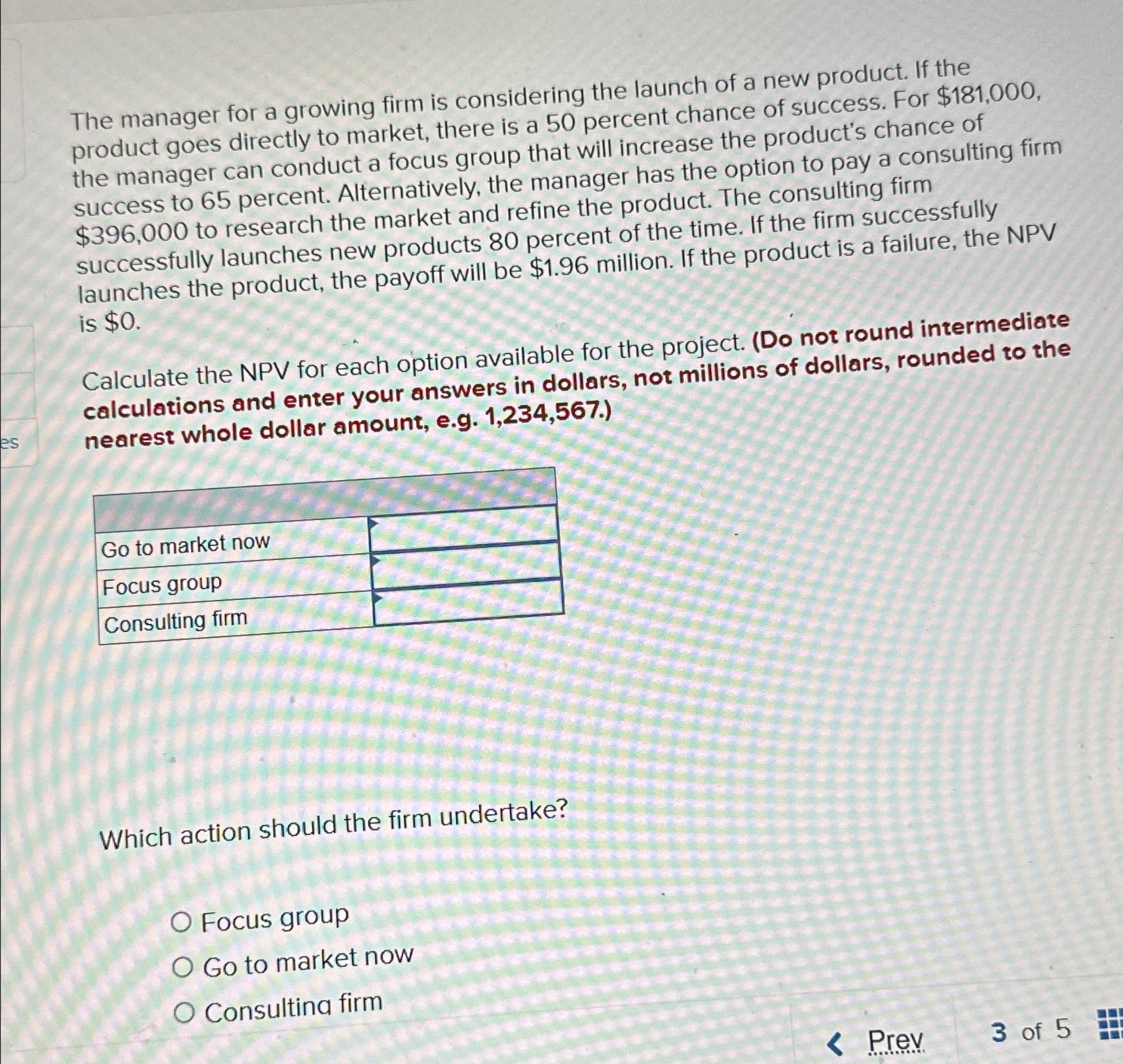 Solved The manager for a growing firm is considering the | Chegg.com
