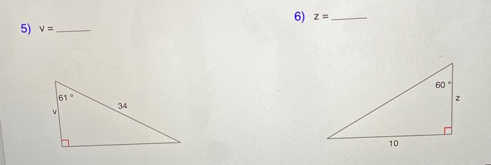 Solved Solving Right Triangles Find the side indicated by | Chegg.com